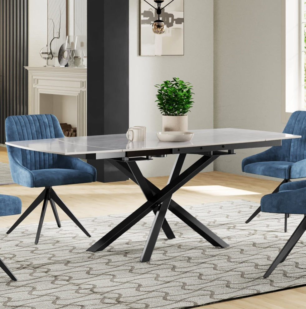 Cesar Extendable Ceramic Dining Table - 1.2M/1.8M – Lux Interiors
