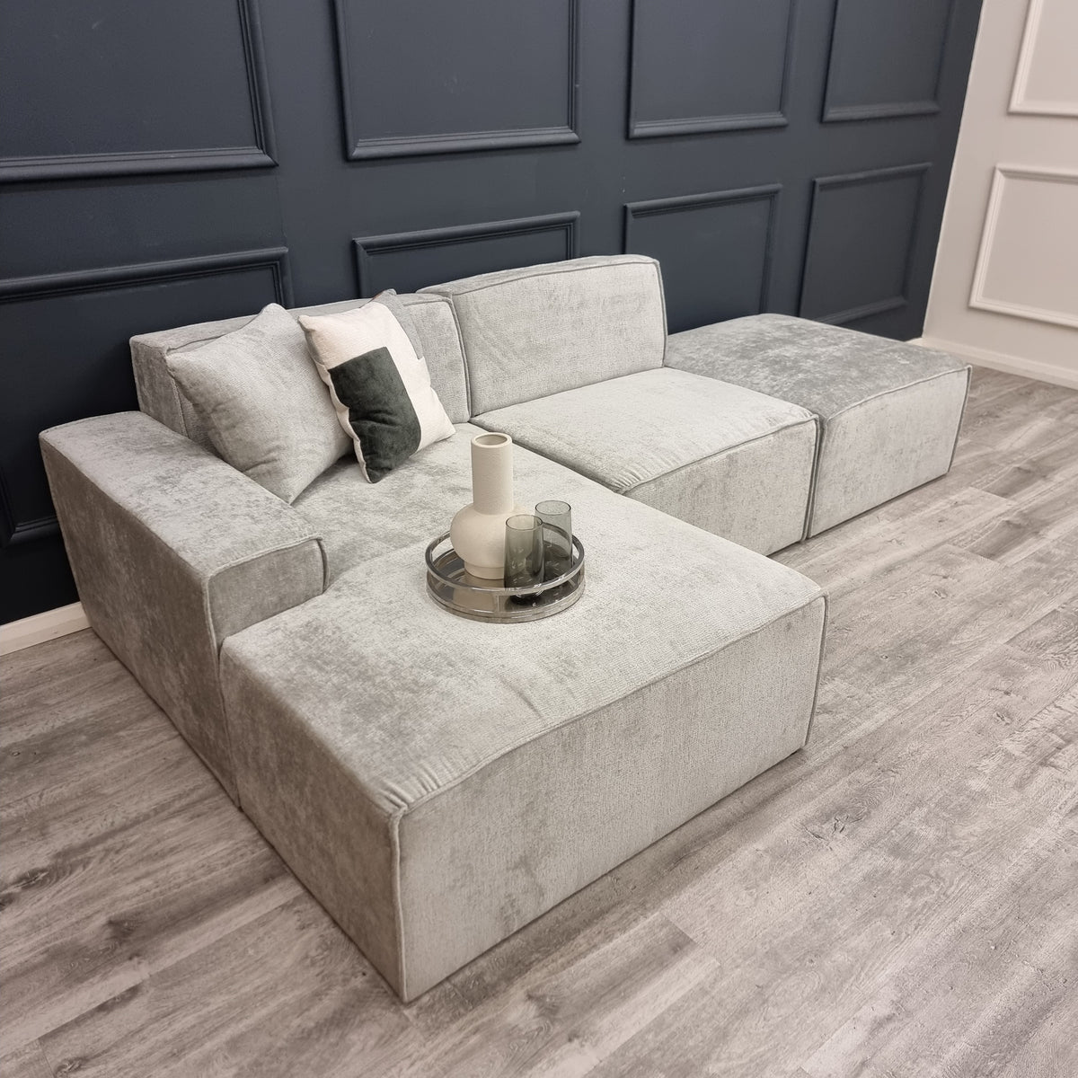 Atlanta Modula Sofa - Corner Combination In Chenille Fabric – Lux Interiors