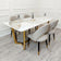 Lucien 1.8m Gold Dining Table with Pandora Gold Sintered Stone Top ...